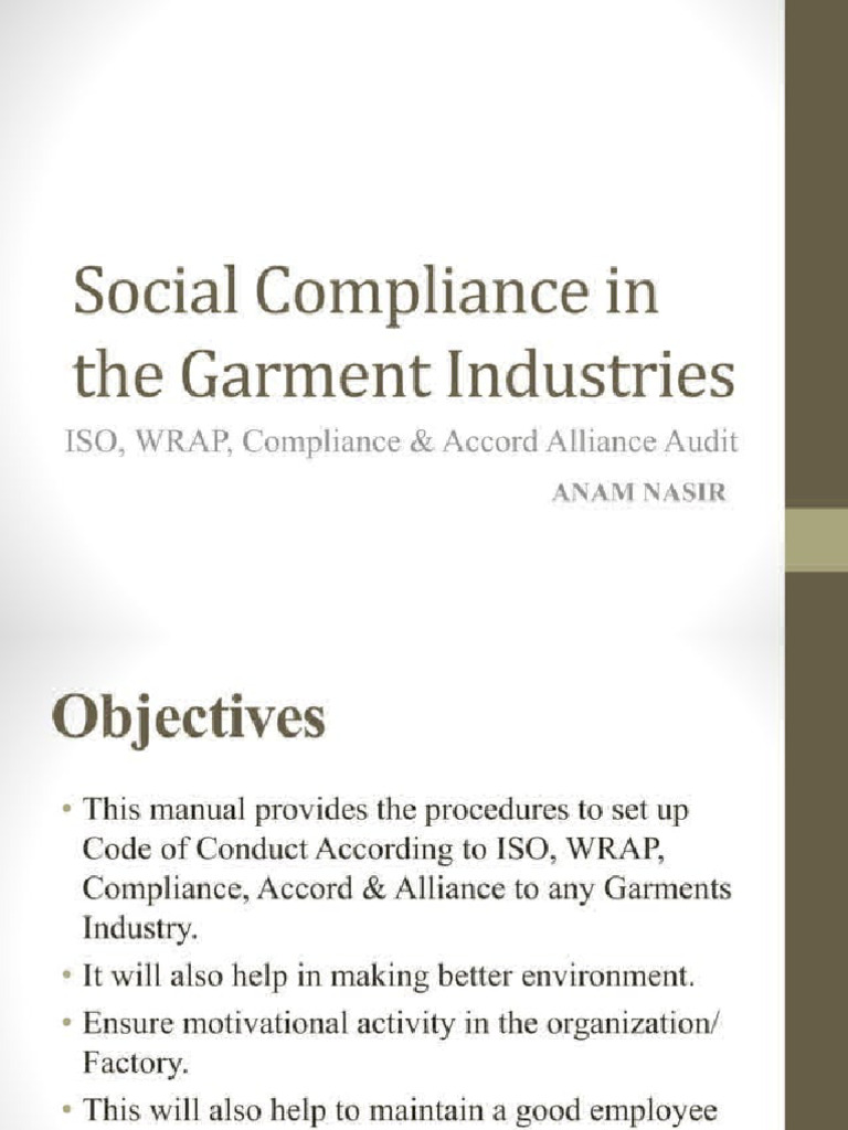 Social Compliance in The Garment Industries | PDF
