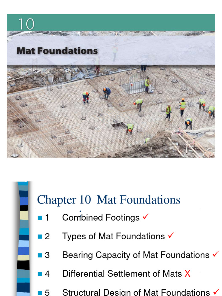 Types and Design of Mat Foundations | PDF