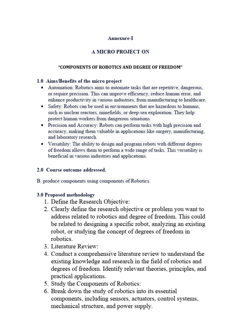 AMP Microproject Co | PDF | Robotics | Robot