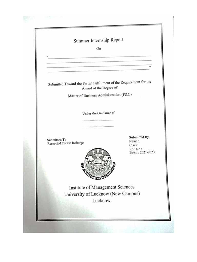 PDF of Internship File | PDF