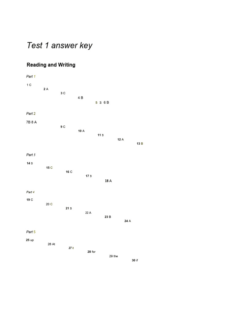 KEY - A2 Key 1 | PDF | Vocabulary | Bus