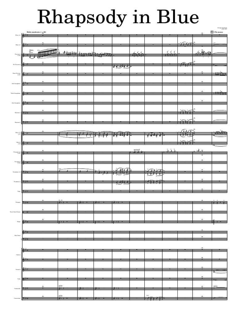 Rhapsody in Blue George Gershwin | PDF | Classical Music | Music Technology
