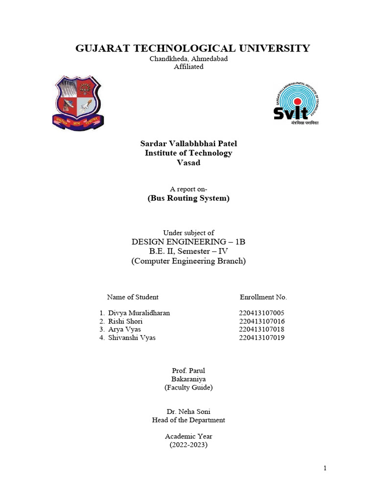 De Report (BRS) | PDF | Engineering | Bus