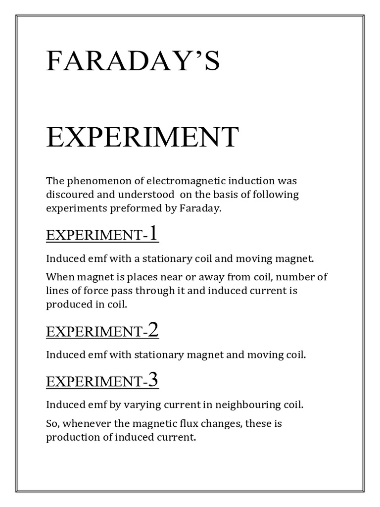 FARADAY | PDF | Electromagnetic Induction | Inductance