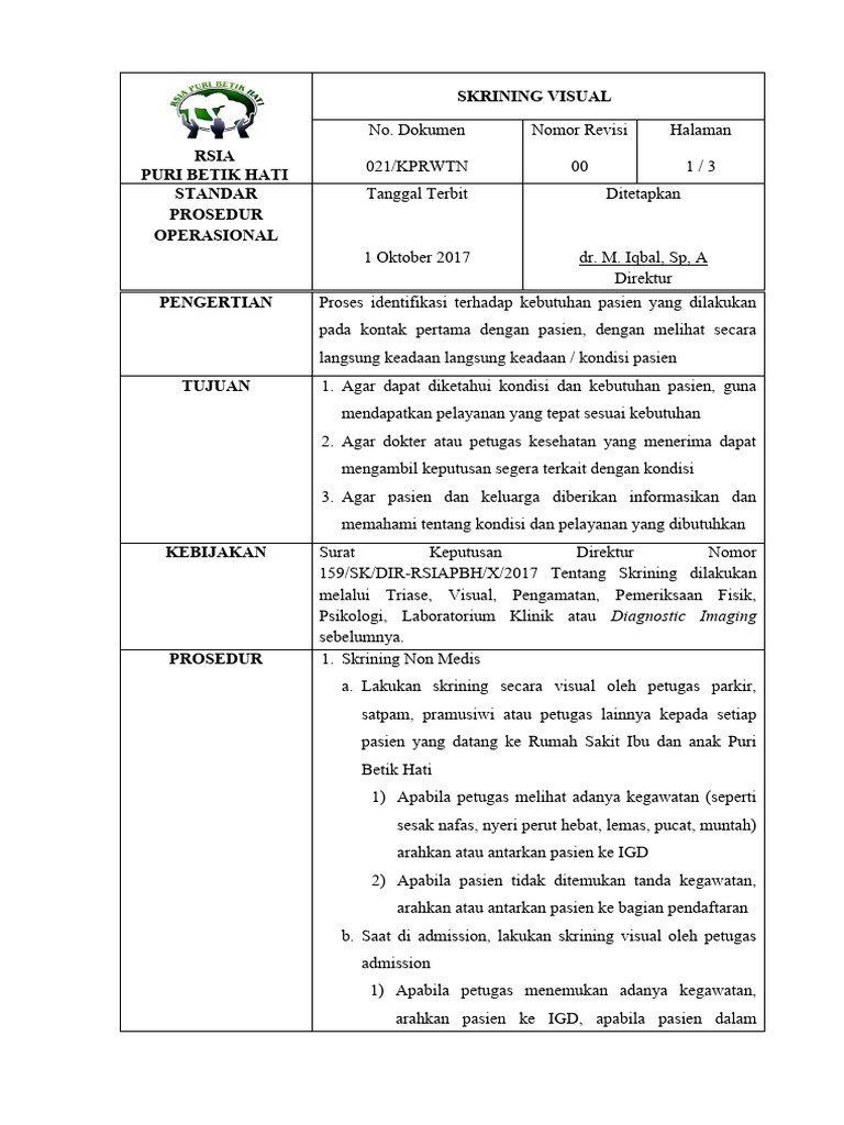 SPO Skrining Visual | PDF