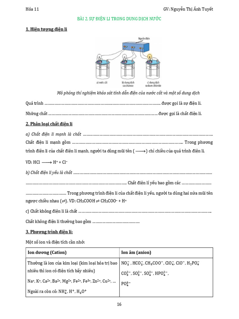 Cd1.2 - Cân Bằng Trong Dung Dịch Nước | PDF