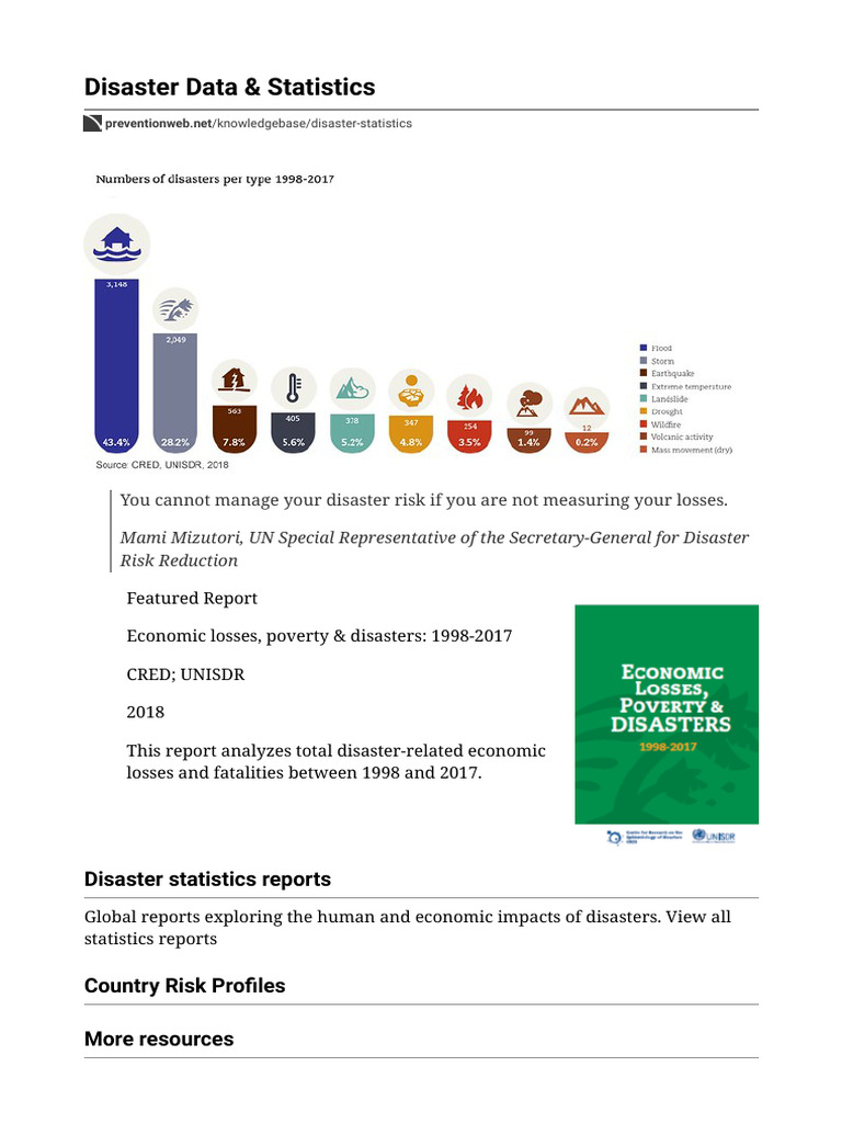 Disaster Data & Statistics | PDF