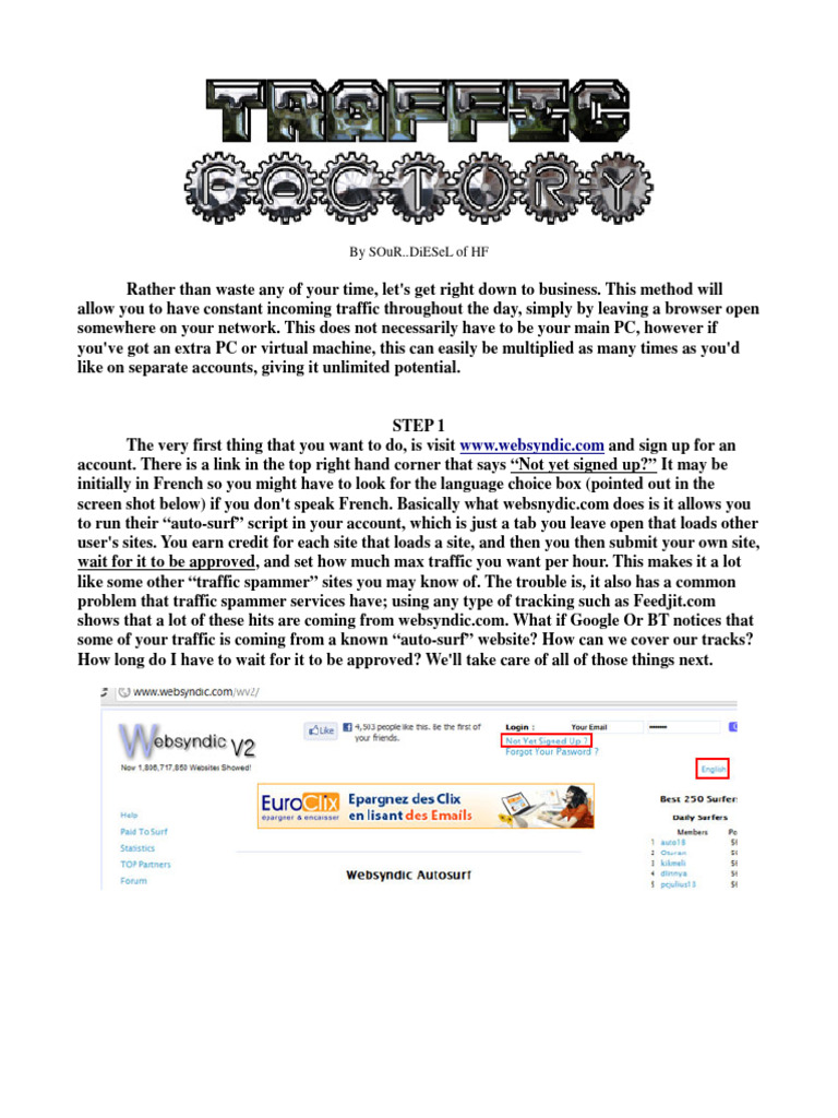 TrafficFactory-SOuR DieSEL | Download Free PDF | Facebook | Html Element