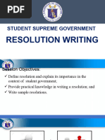 Student Government: Resolution Writing | PDF | Government