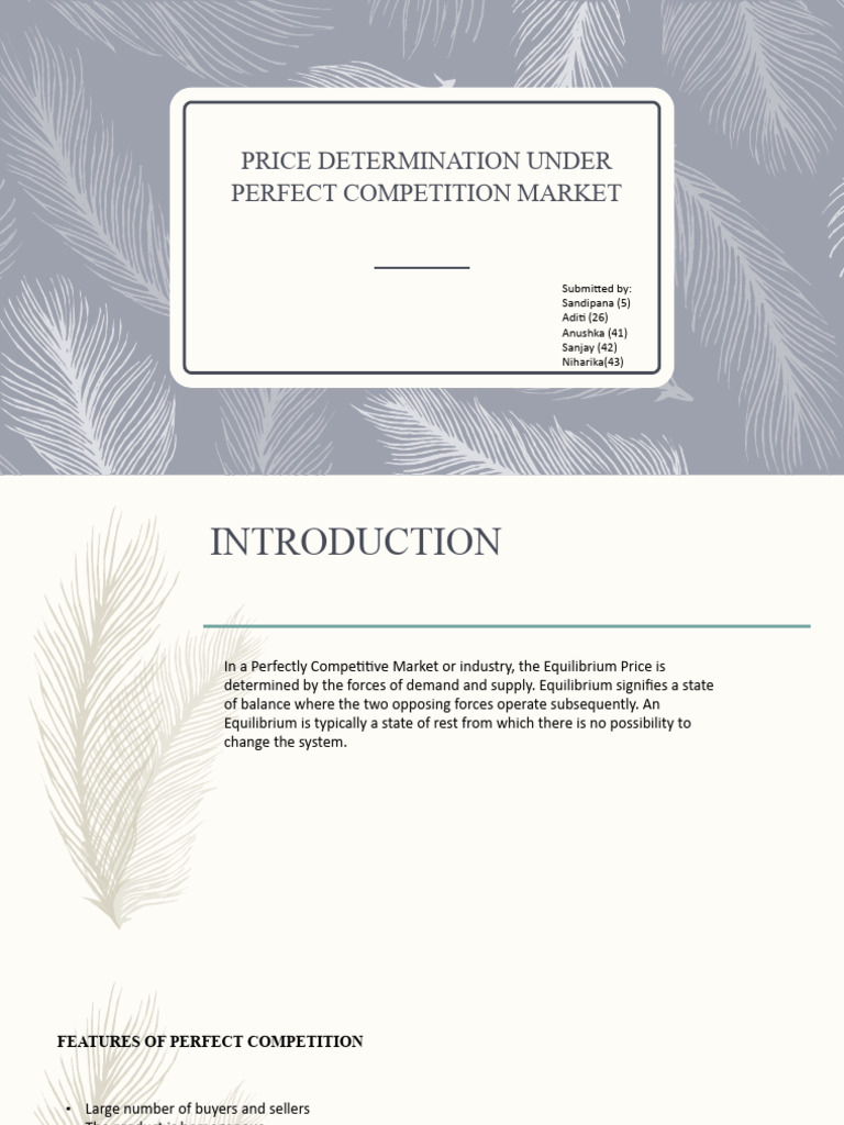 Price Determination Under Perfect Competition Market | Download Free ...