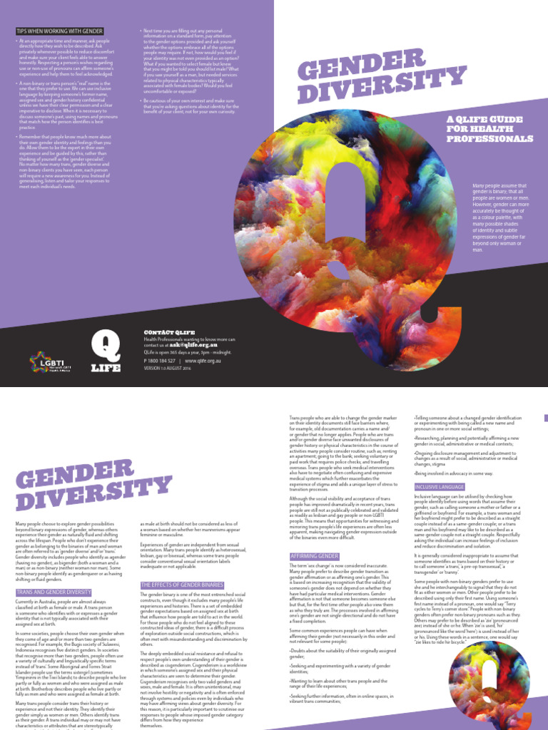 6 Gender Diversity | PDF | LGBTQIA+ Studies | Transgender