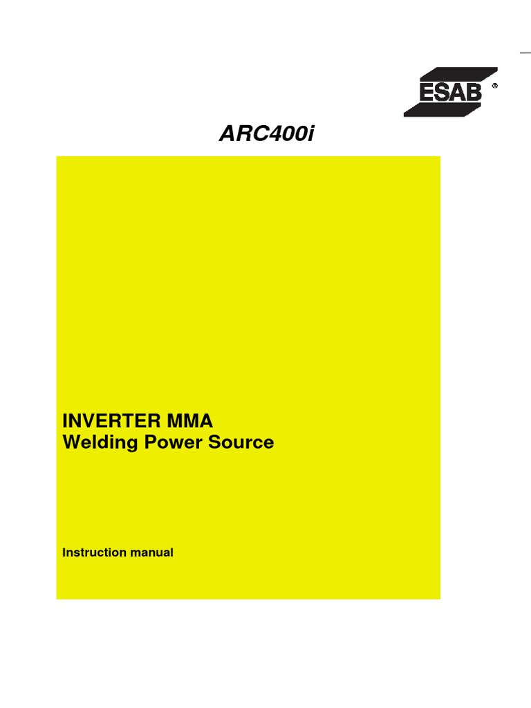 ESAB ARC 400i | PDF | Rectifier | Welding