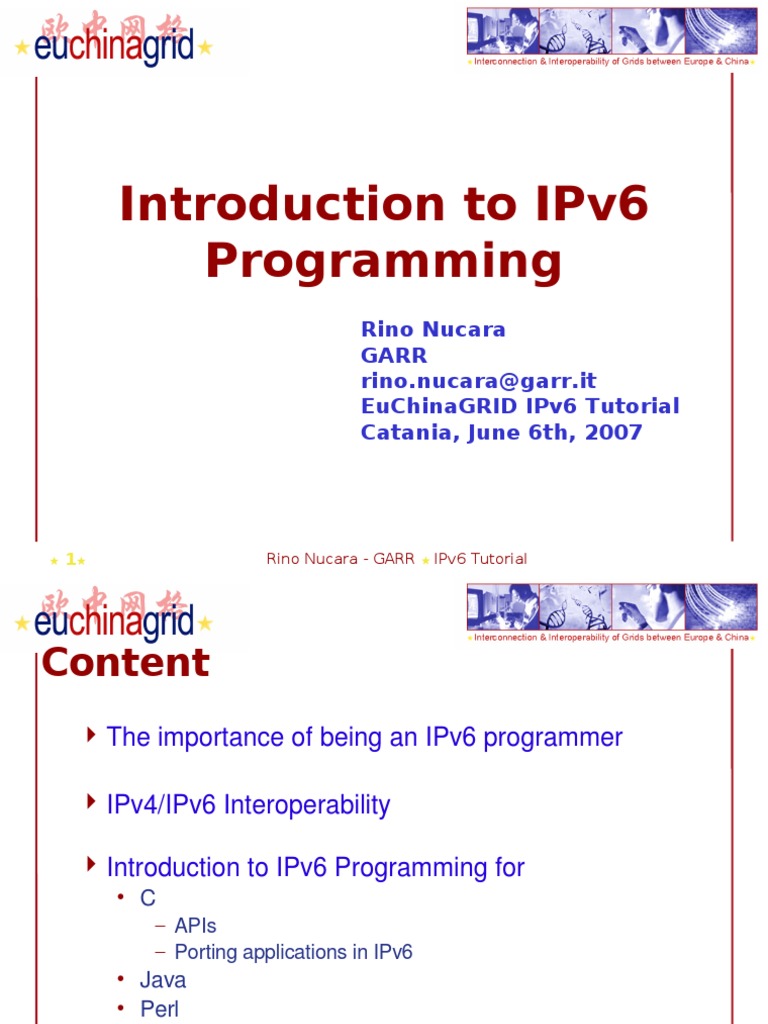 IPv6 API Programming | PDF | I Pv6 | Port (Computer Networking)