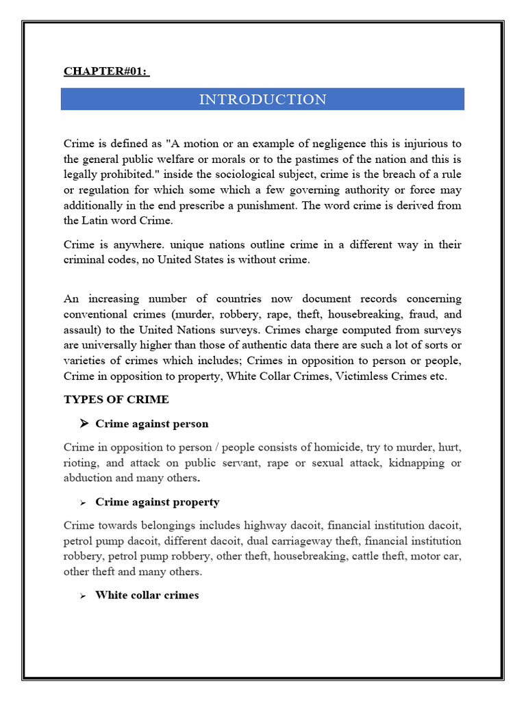 INTRODUCTION | Download Free PDF | Mean | Crimes