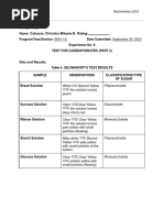 Bial's Orcinol Test Result Substance Tested Color Reaction Description ...