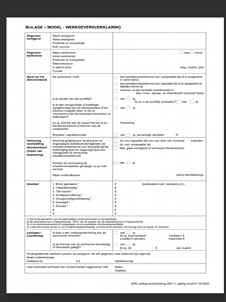 Werkgeversverklaring - PDF - Google Drive | PDF