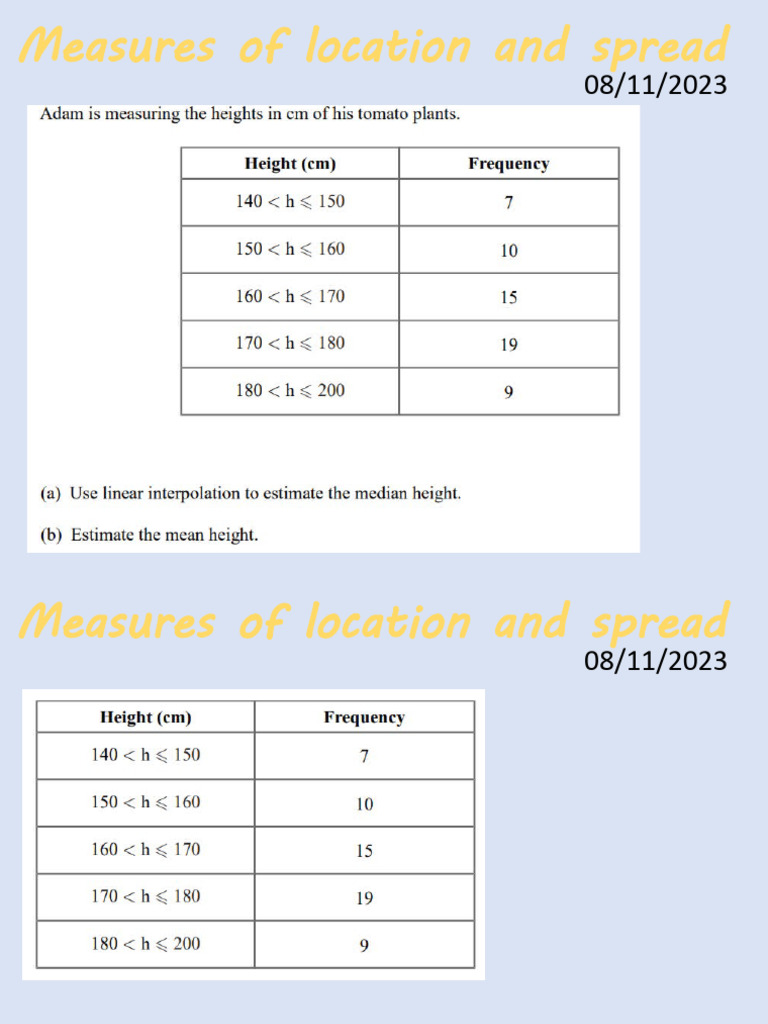 Measures Of Location And Spread 2 Pdf Variance Standard Deviation