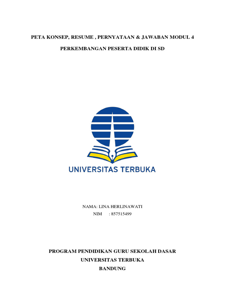 Peta Konsep, Resume Pernyataan & Jawaban Modul 4 | PDF | Karier & Perkembangan | Pengembangan Diri