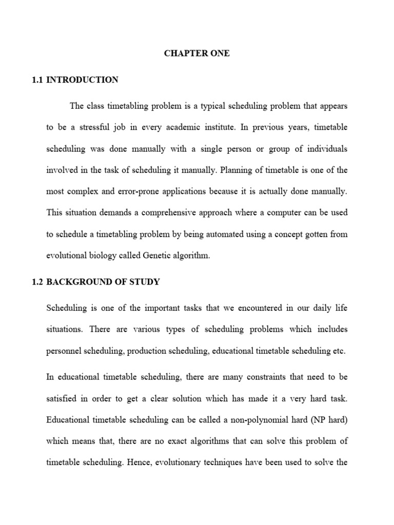 Automated System For Solving School Time Table Problem | PDF ...