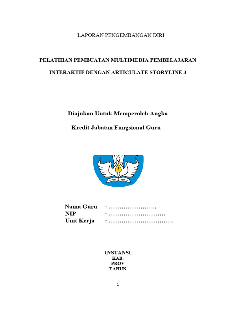 Contoh Laporan Pengembangan Diri Pelatihan AS3 | PDF