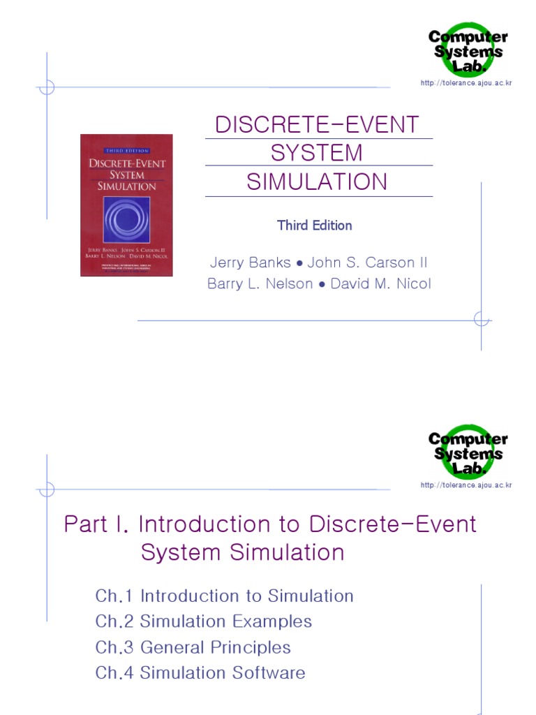 Discrete-Event System Simulation: Jerry Banks John S. Carson II Barry L ...
