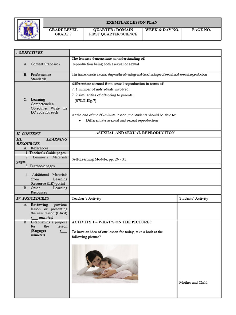 Dlp Asexual And Sexual Reproduction New Pdf Sexual Reproduction