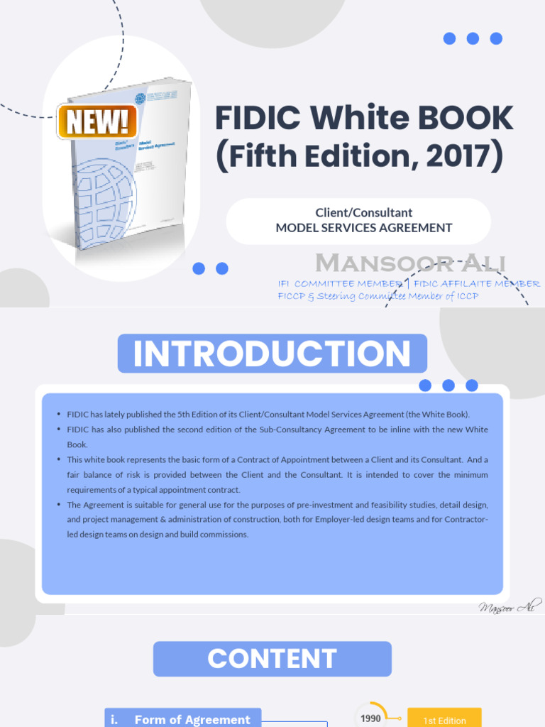23 05 03 FIDIC White Book | PDF | Consultant | Adjudication