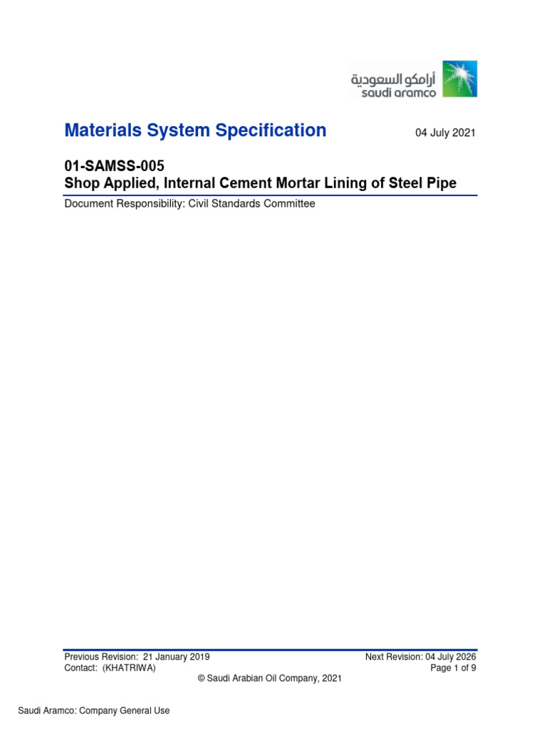01 Samss 005 | Download Free PDF | Pipe (Fluid Conveyance ...