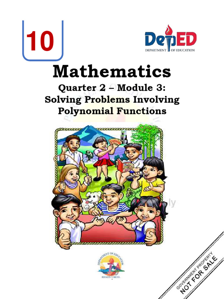 Quarter 2 Module 3 Solving Problems On Polynomial Functions | PDF ...