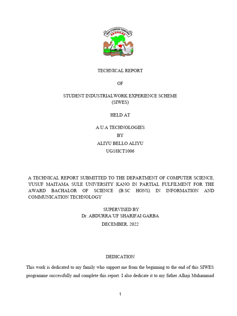 Aba Siwes Download Free Pdf Information And Communications