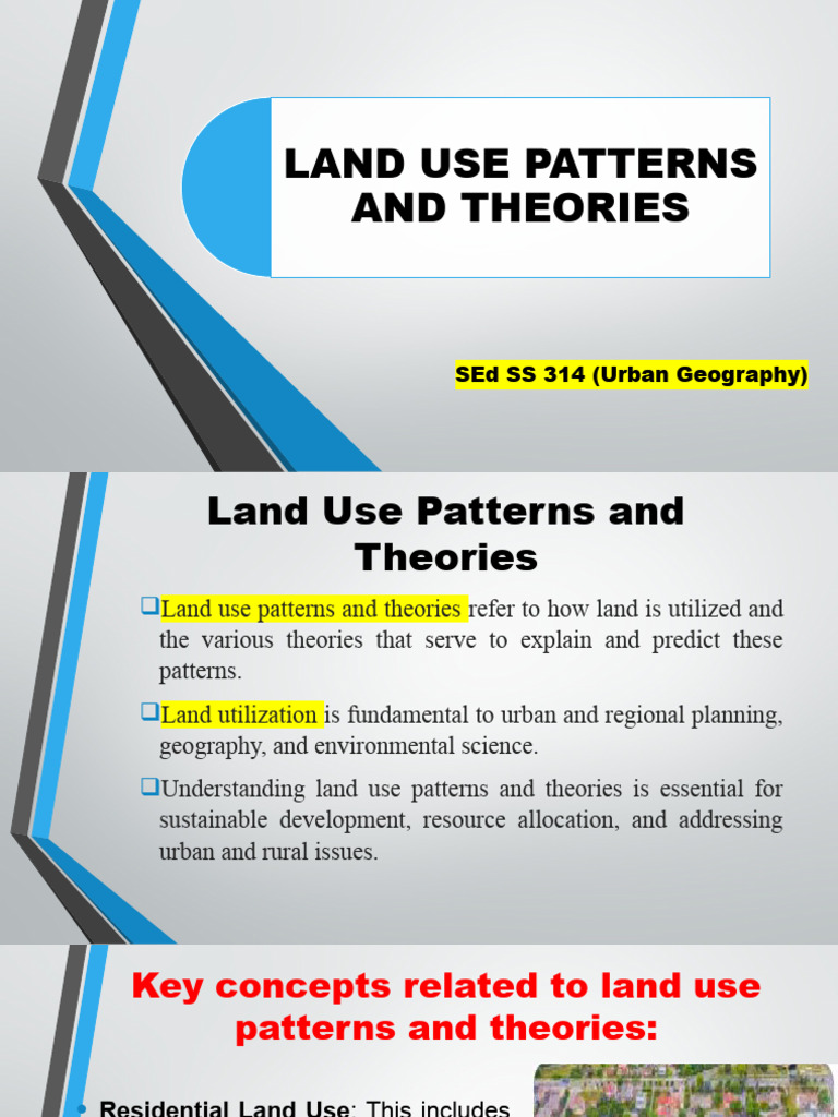3 - Land Use Patterns and Theories | PDF | Sustainability | Urban Sprawl