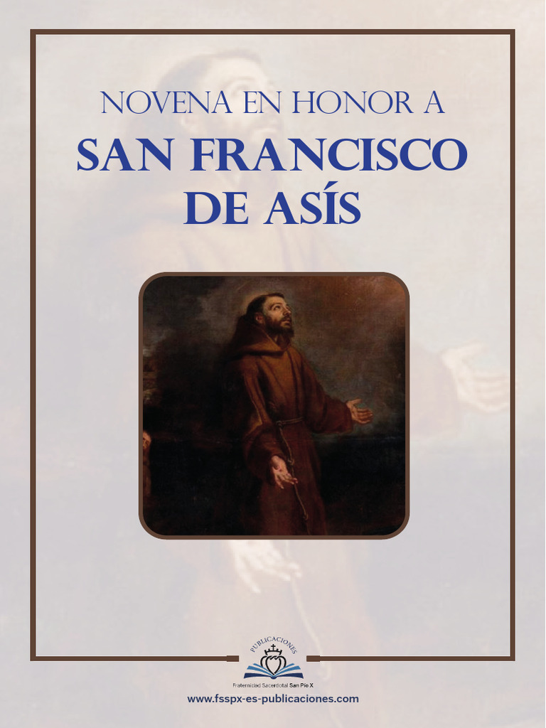Novena San Francisco de Asis A5 | PDF | orador del Señor | Francisco de Asís