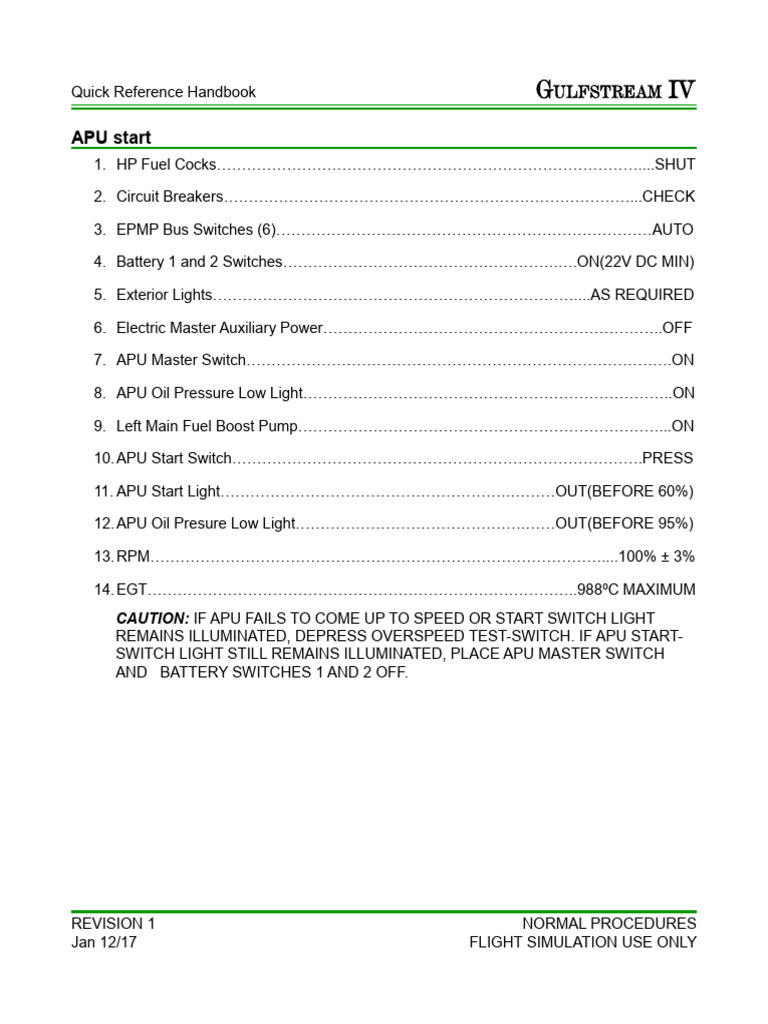 Gulfstream QRH | PDF | Aerospace | Aircraft