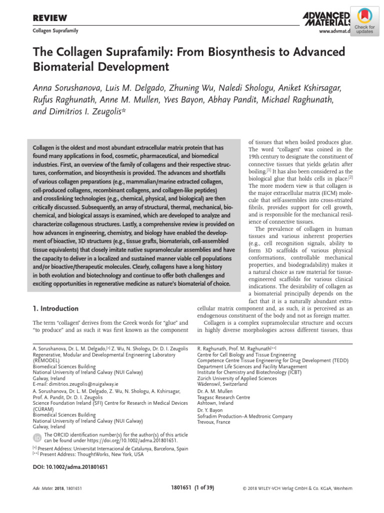 Collagen Suprafamily | PDF | Collagen | Alpha Helix