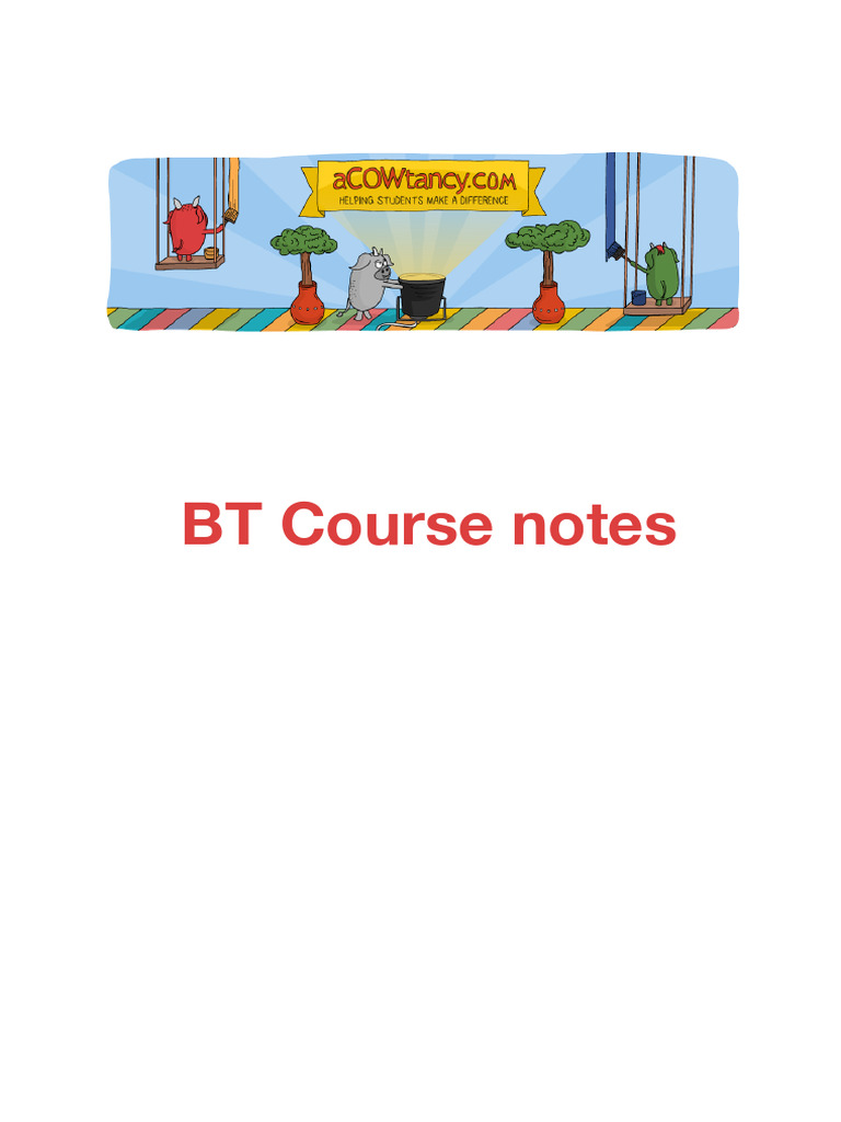 ACCA BT (F1) Course Notes Updated | PDF | Cooperative | Limited Company
