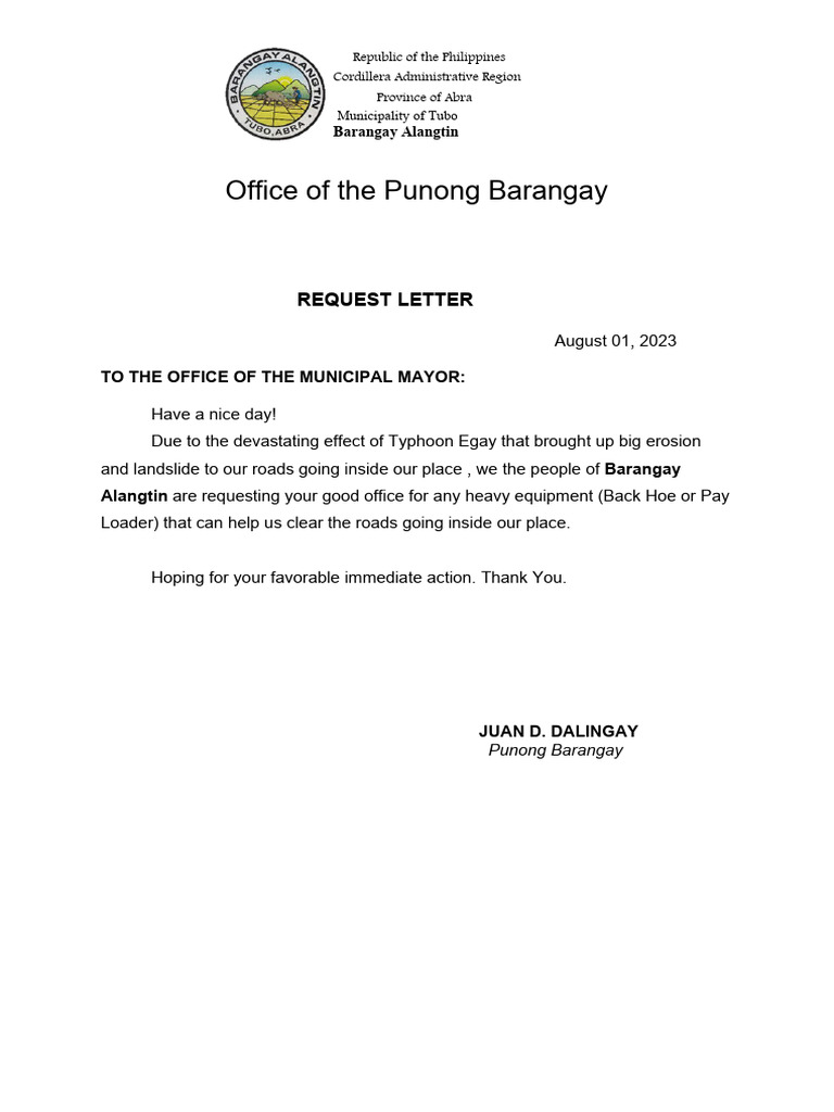 Request Letter | PDF