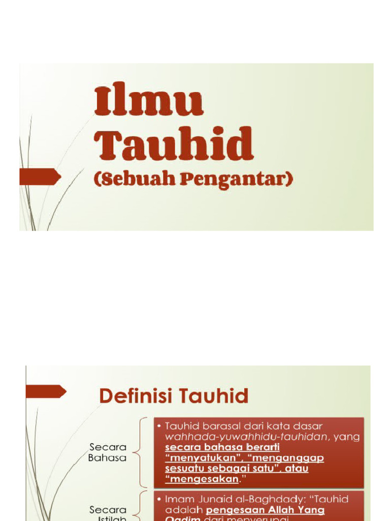 2. konsep tauhid | PDF
