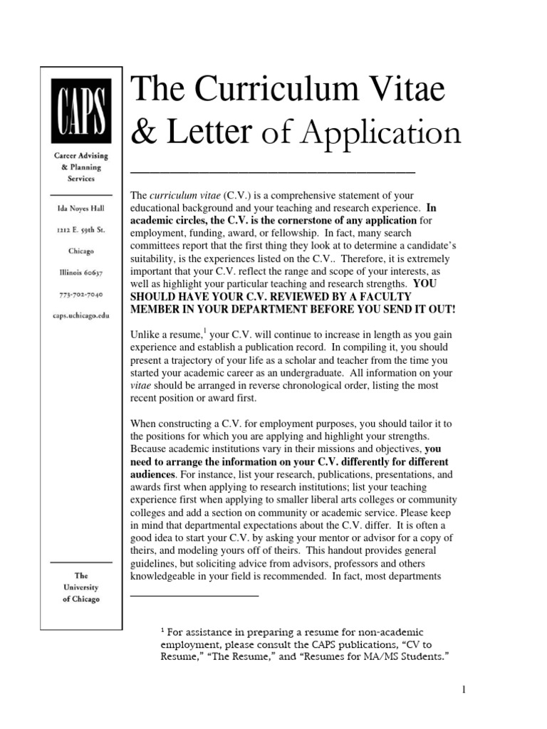 Vita and Letter | PDF | Résumé | Thesis