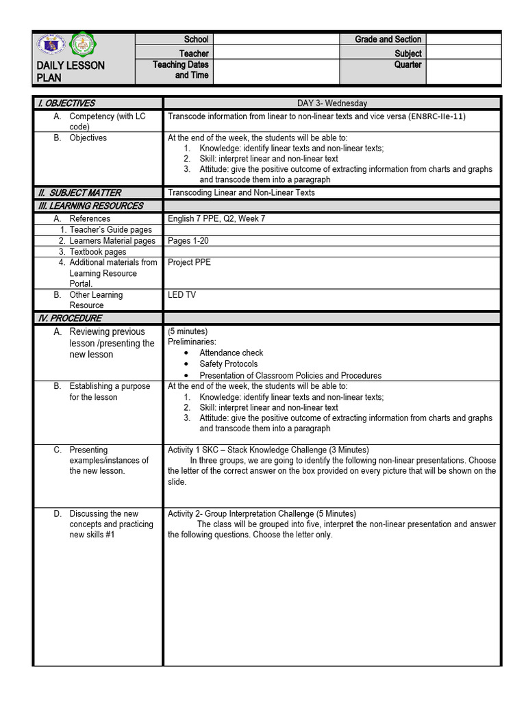 ENG7 - Quarter 2 Classroom Observation Jan. 25 2023 | PDF | Learning | Teachers