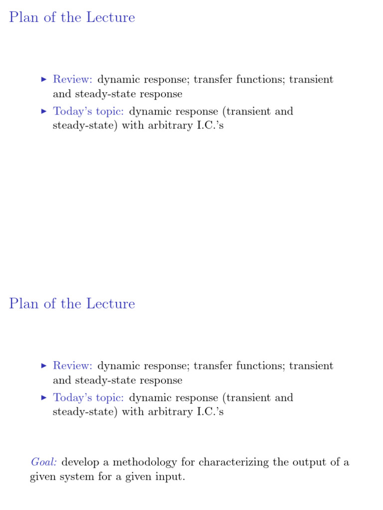 Lecture Slides 04 Dynamic Response Transient Steady State Pdf Steady State Applied