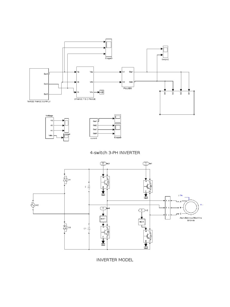 3-Phase Inverter Circuit Analysis | PDF