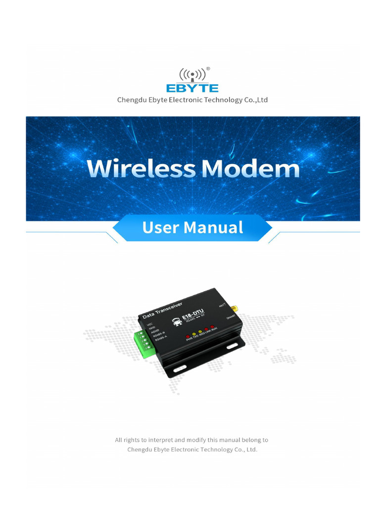 E18-DTU Series Datasheet en v1.0 | Download Free PDF | Computer Network | Router (Computing)