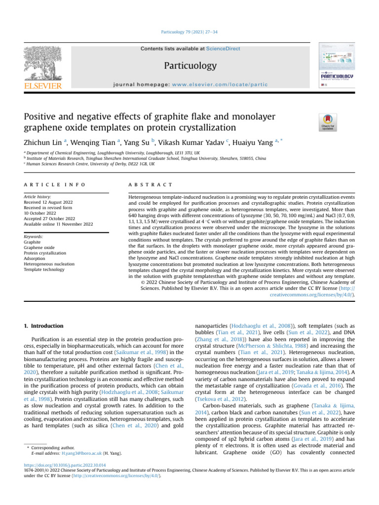 Positive and Negative Effects of Graphite Flake and Monolayer Graphene ... Positive and Negative Effects of Graphite Flake and Monolayer Graphene ...