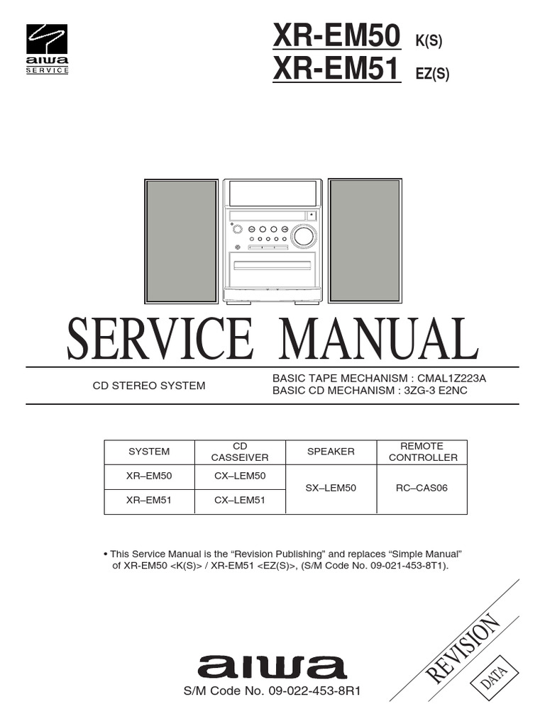 Aiwa Xr Em50 Xr Em51 | PDF | Loudspeaker | Manufactured Goods