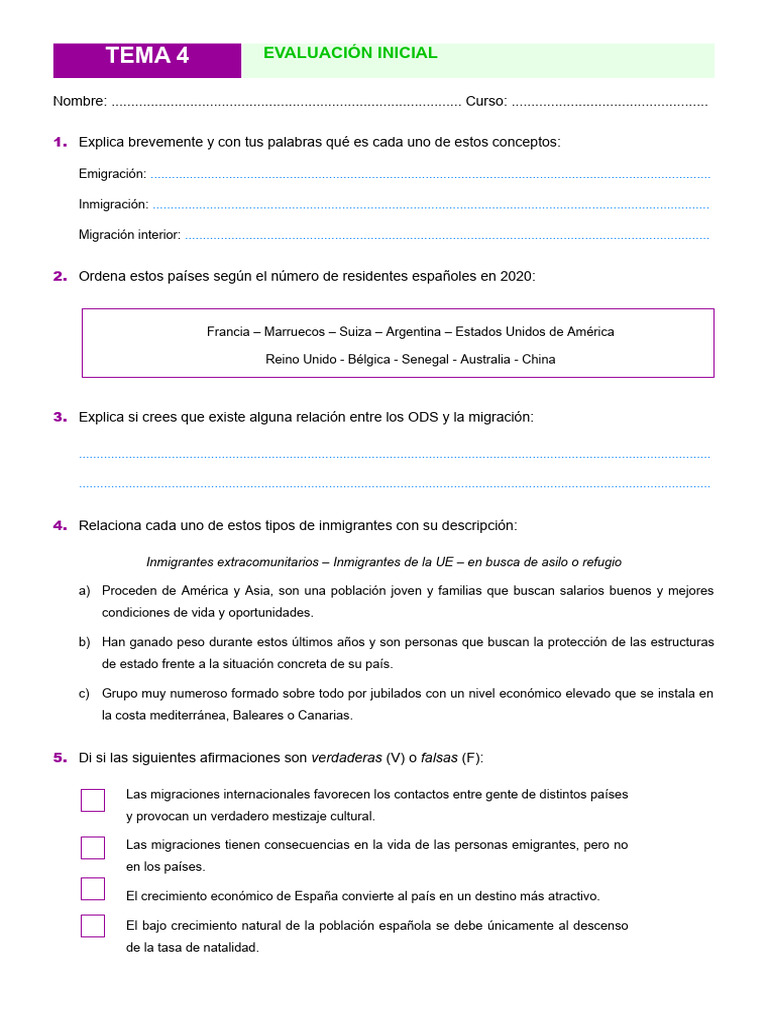 GeH 3 Ev T04 | PDF | Inmigración | Migración humana