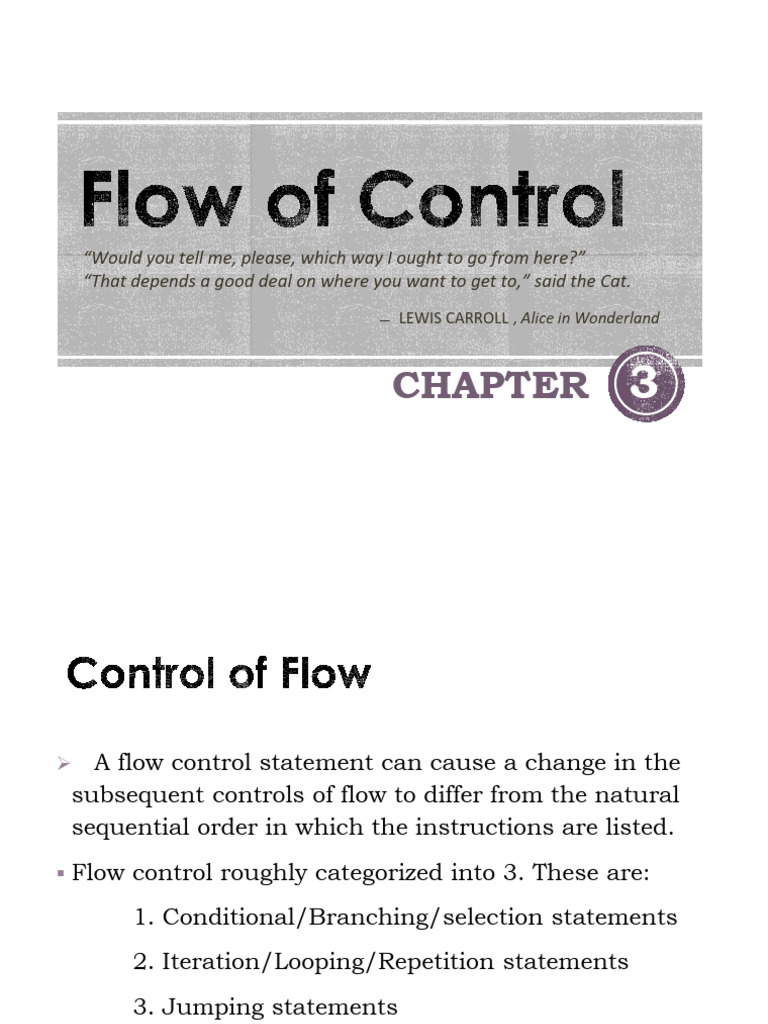 ECEG 1052 CH 3 - Compressed | PDF | Namespace | Control Flow