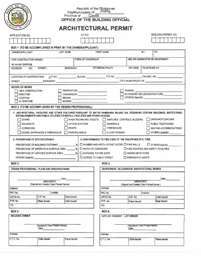 Architectural Permit (Front and Back - 2 PCS) | PDF | Buildings And ...