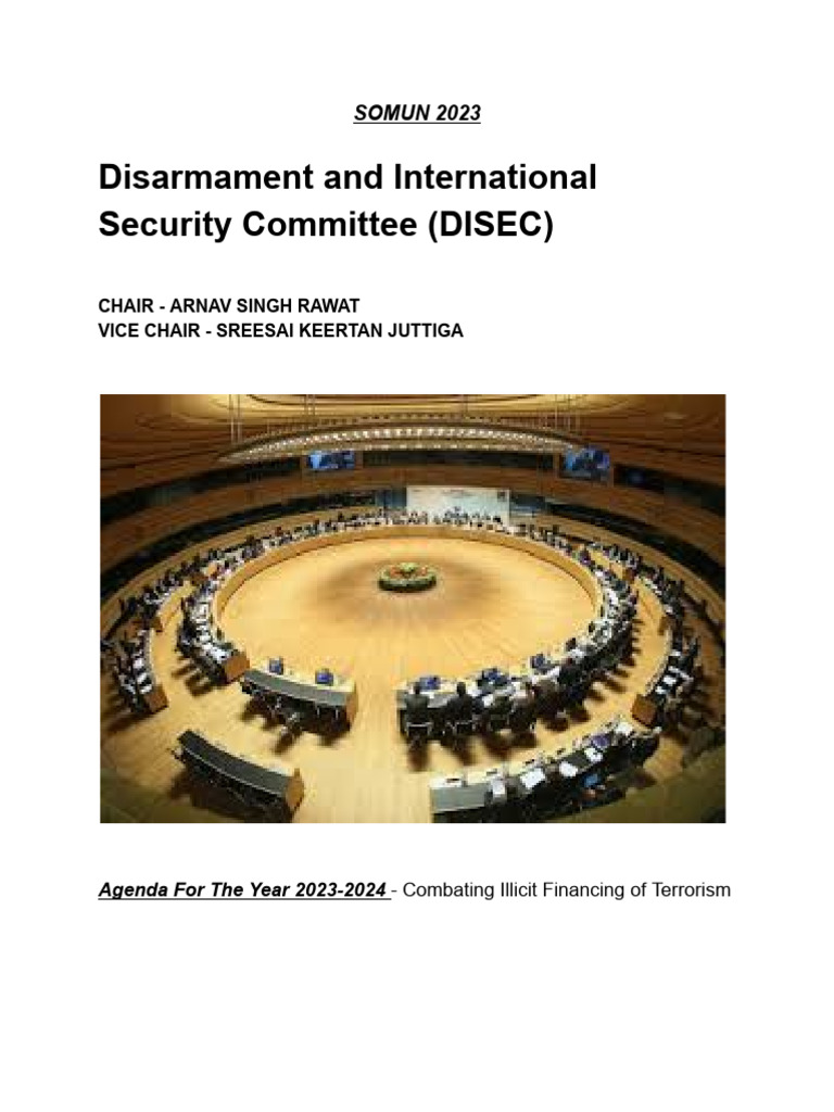 Disec - Background Guide | PDF | Money Laundering | Terrorism Financing