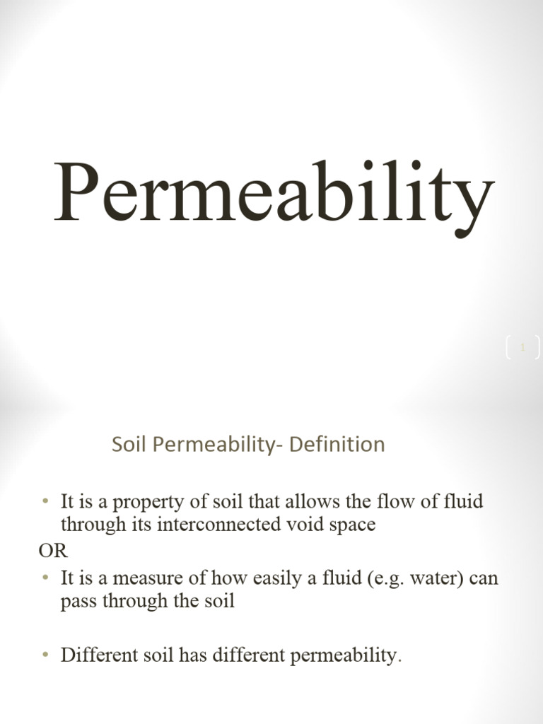 Soil Permeability Pdf Continuum Mechanics Liquids