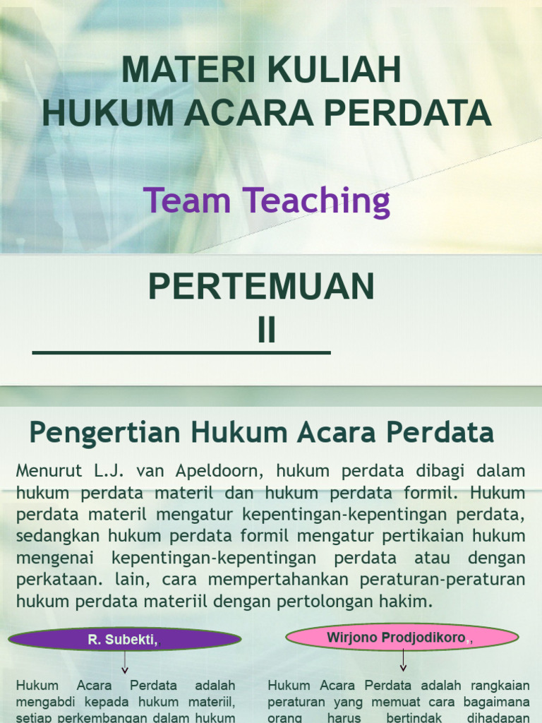 Konsep Dasar Hukum Acara Perdata | PDF | Ilmu Sosial | Hukum